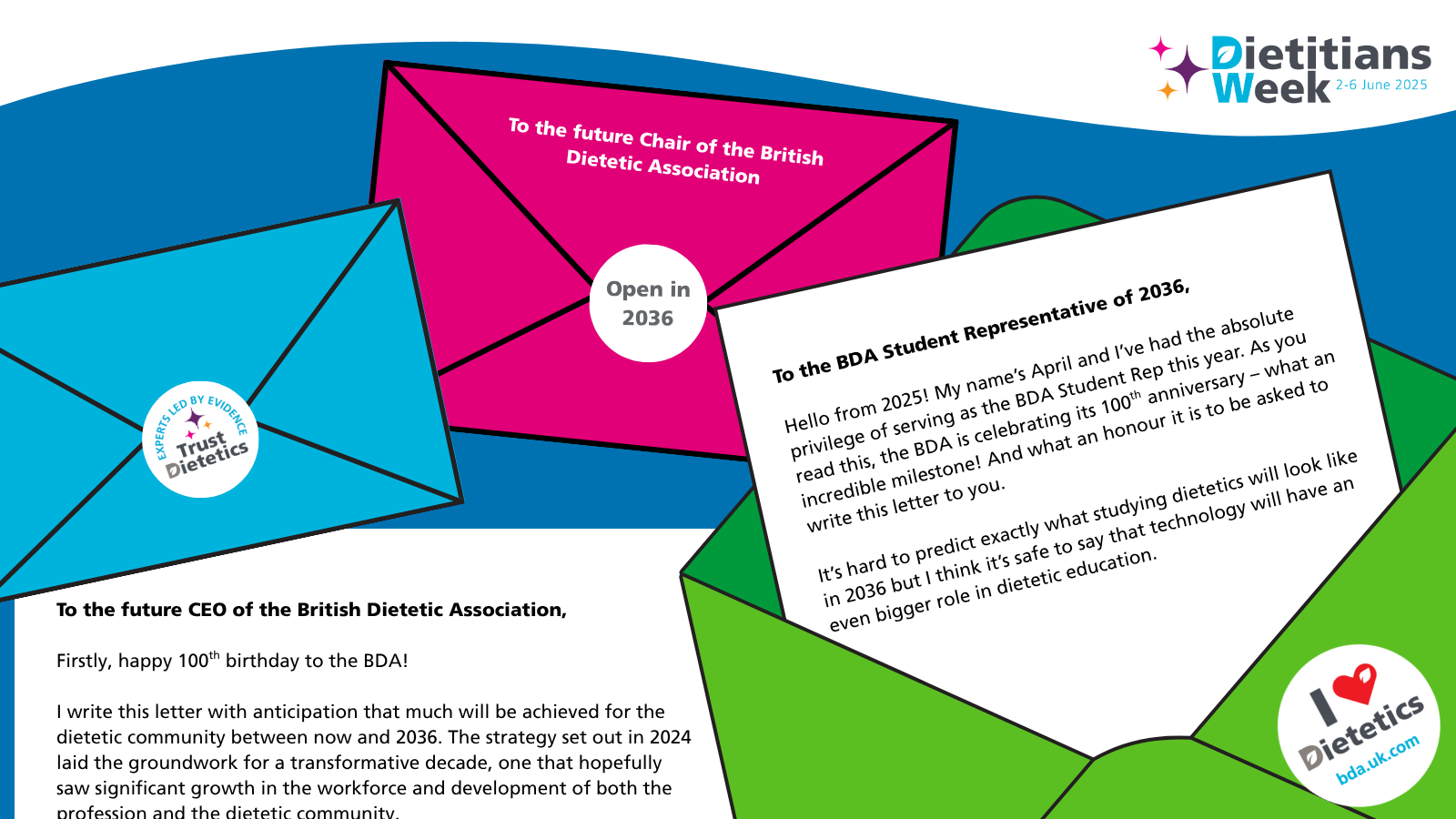 Letters to the future BDA Chair, CEO and Student Rep - BDA