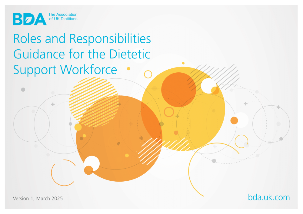 New roles and responsibilities guidance for the dietetic support ...