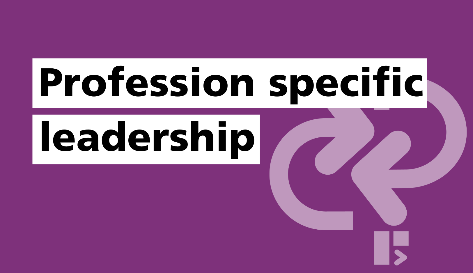 Profession specific leadership - BDA